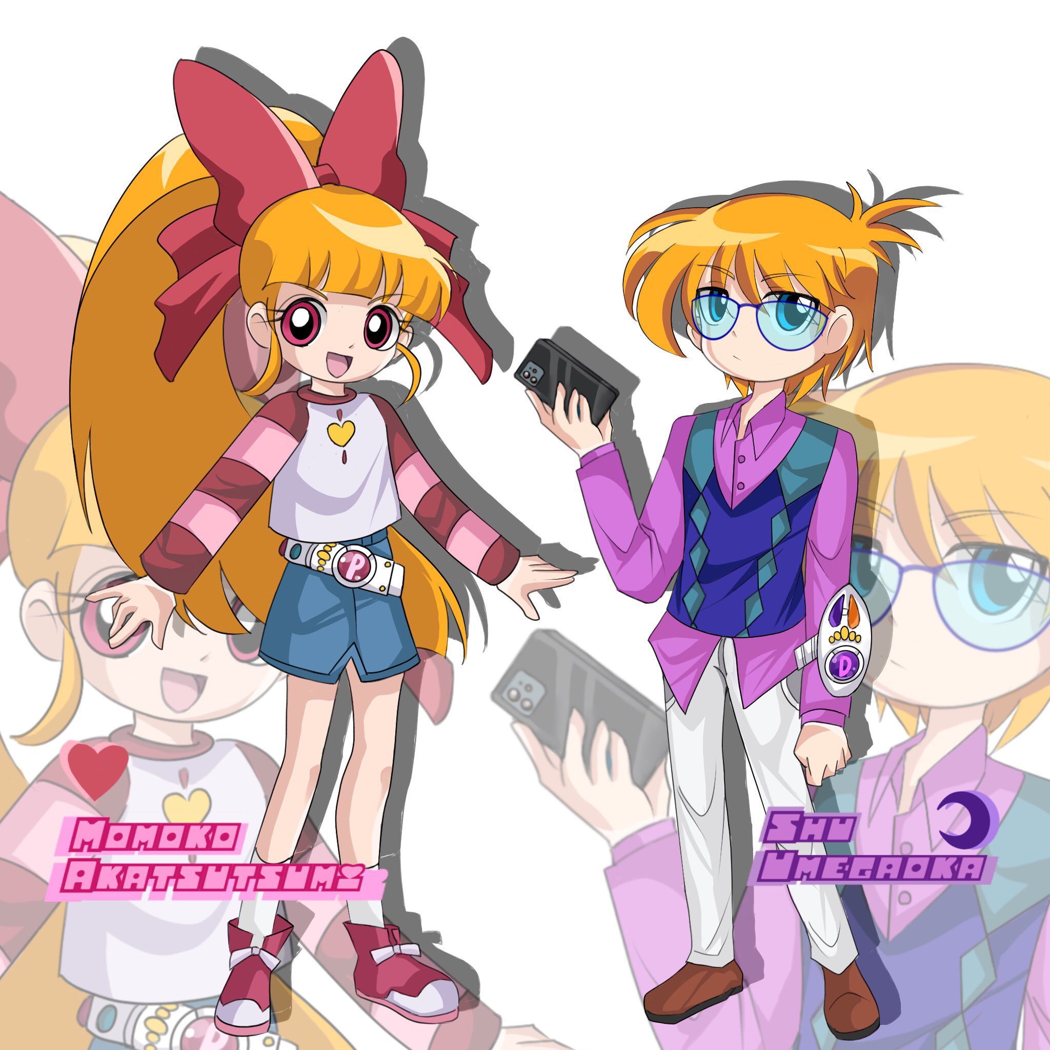 Powerpuff Girls Blossom And Brick And Dexter