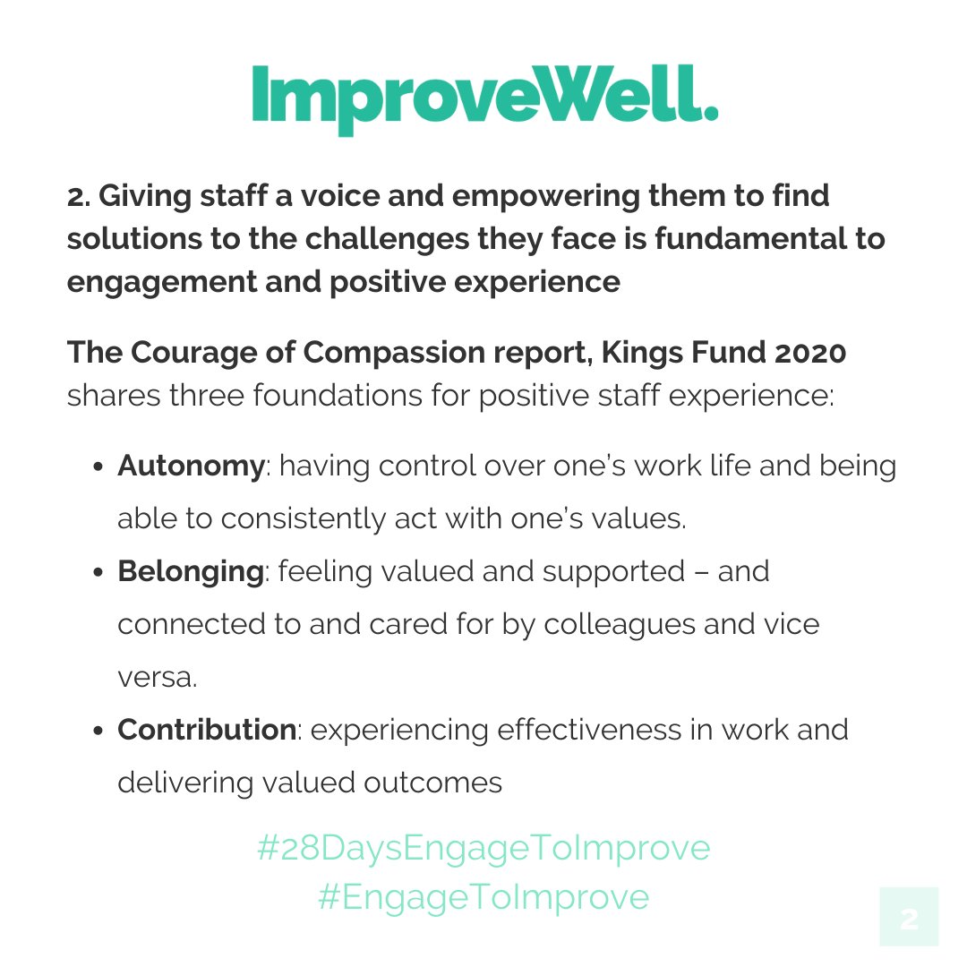 ImproveWell on Twitter: "Gathering real-time insights from the frontline, giving staff a voice ...