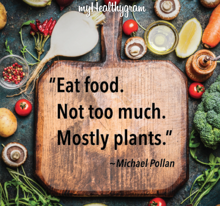 Eat Food Not Too Much Mostly Plants Poster