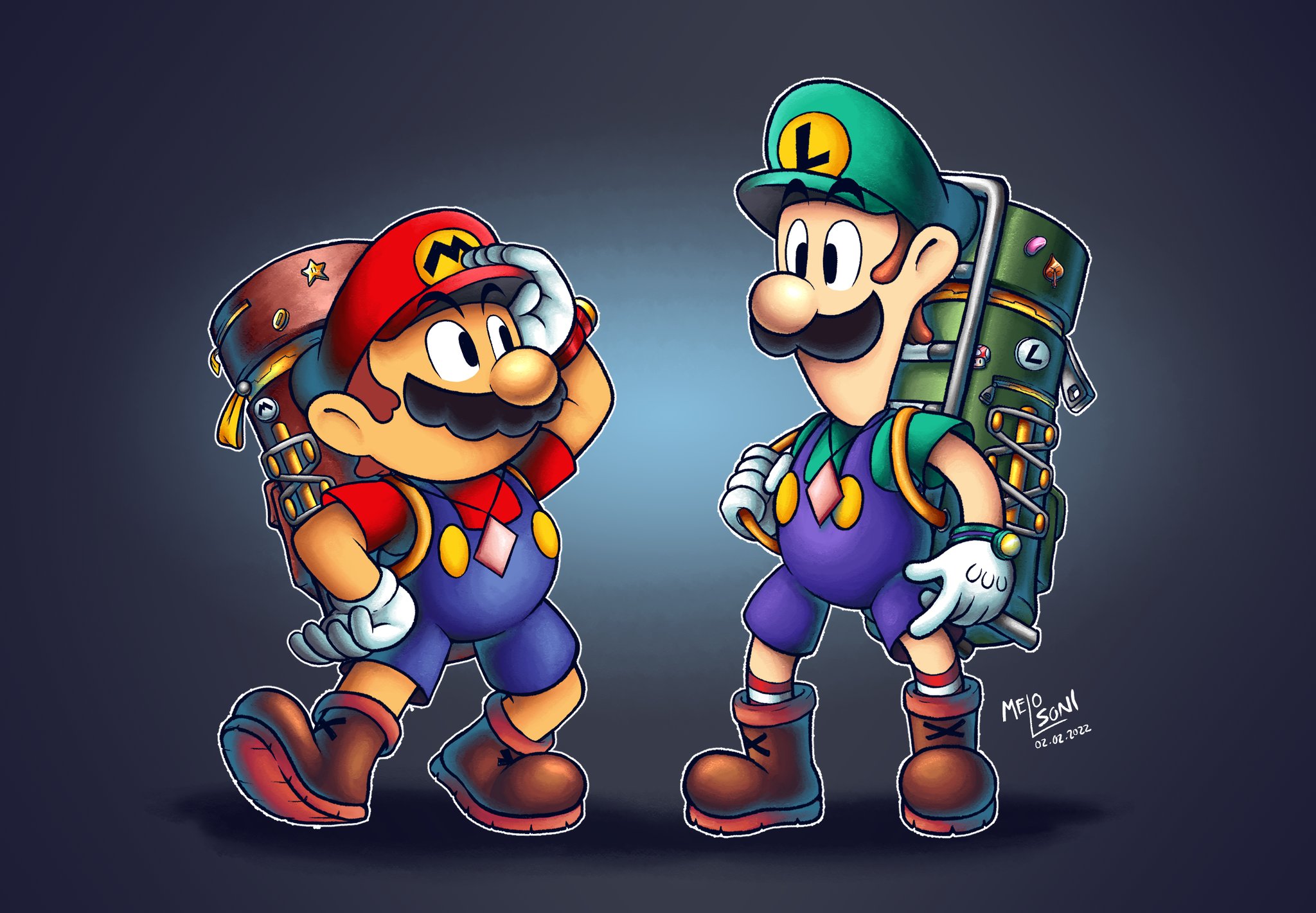 Mario And Luigi Artwork