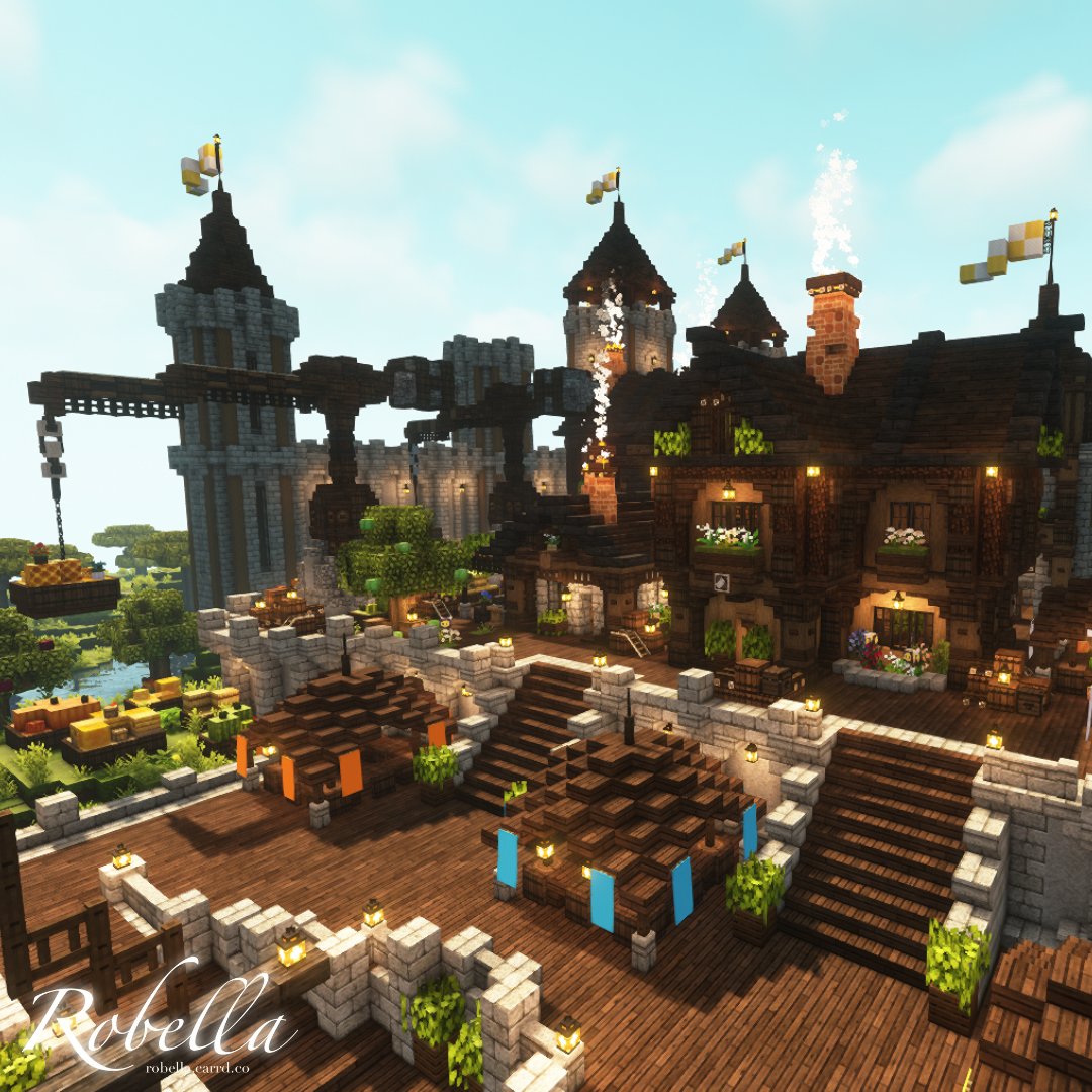 Minecraft Medieval Castle And Village Minecraft Castles Creations 16