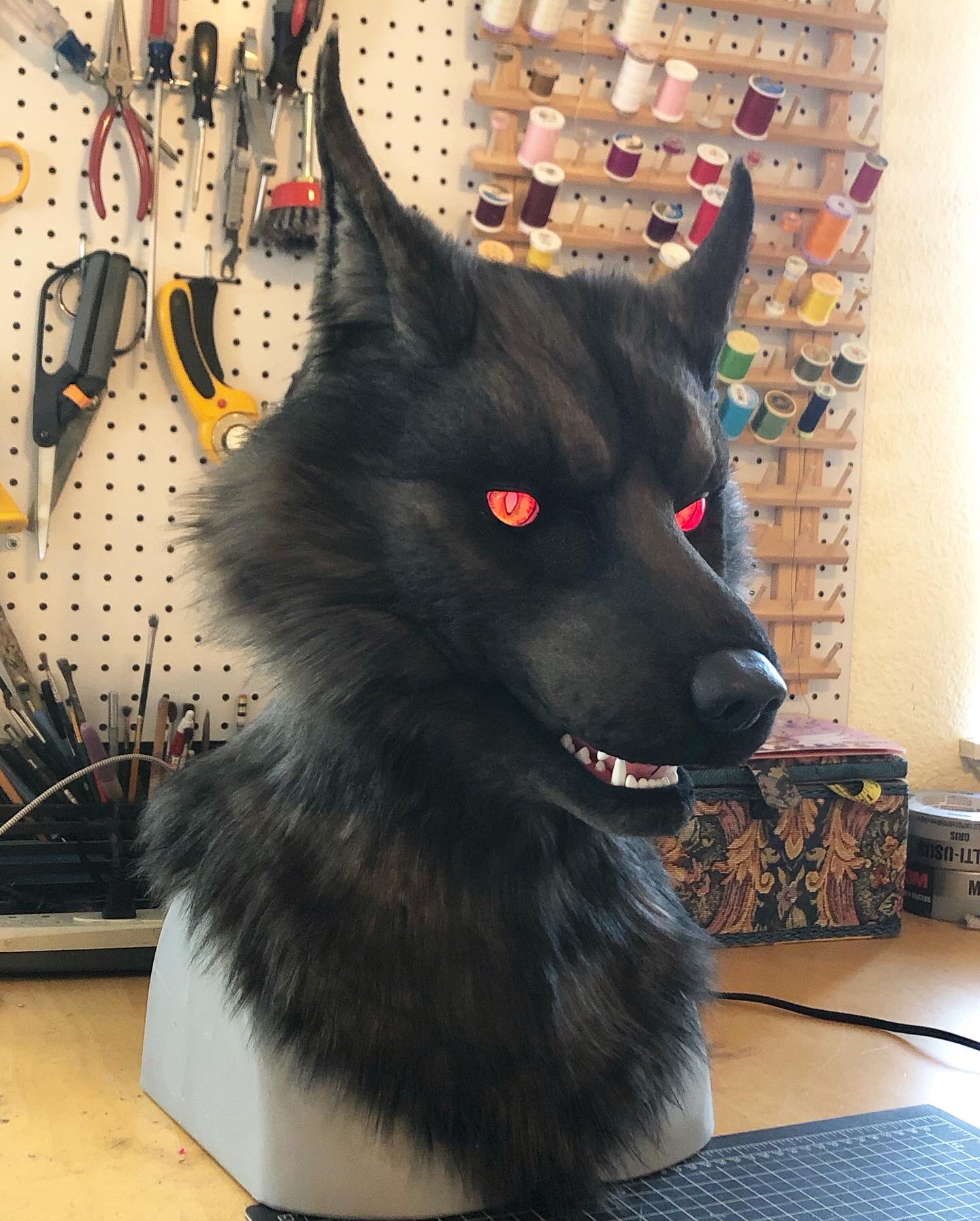 Black Wolf Fursuit Realistic Realistic Furry Wolf Fursuit In