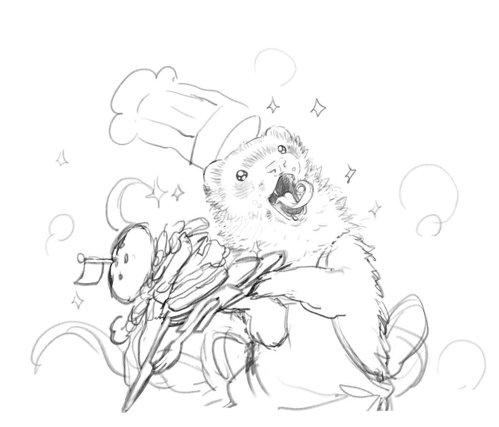 「⭐️New arrivals⭐️ 🍤🍳🐹Happy Ferret Chef🐹🍳🍤 https://t」Ichigodawashi🐹🐹☃️ ️の漫画