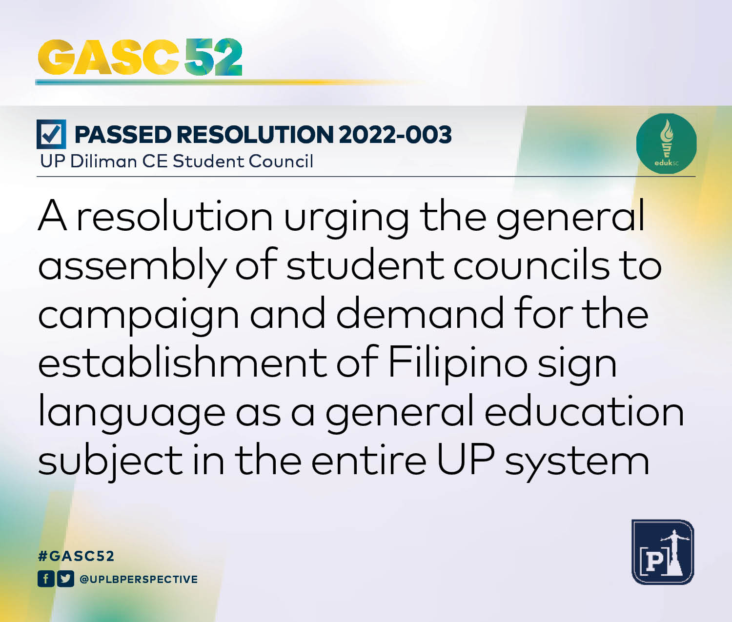 UPLB Perspective on Twitter: "The third resolution was adopted. #GASC52 https://t.co/m0ig3Nwkiv ...
