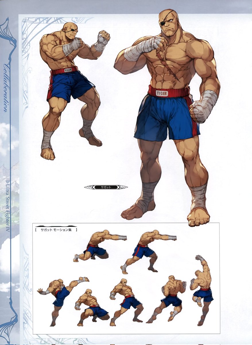 🐯 Sagat illustrations from his guest appearance in Granblue Fantasy. 🔥 ...