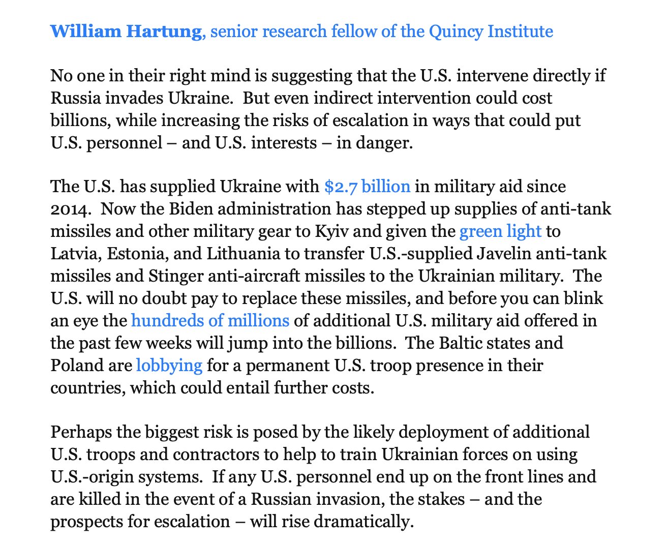 Quincy Institute on Twitter: "(Ret) Col. Douglas Macgregor: "Having failed for at least 20 years ...