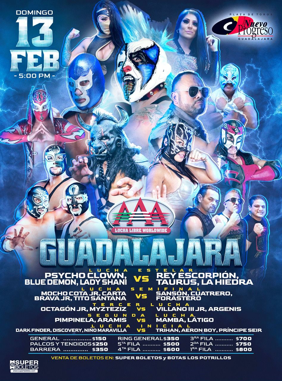Lucha Libre AAA Worldwide on Twitter: "#LuchaLibreAAA Worldwide llega a Guadalajara el 13 de ...