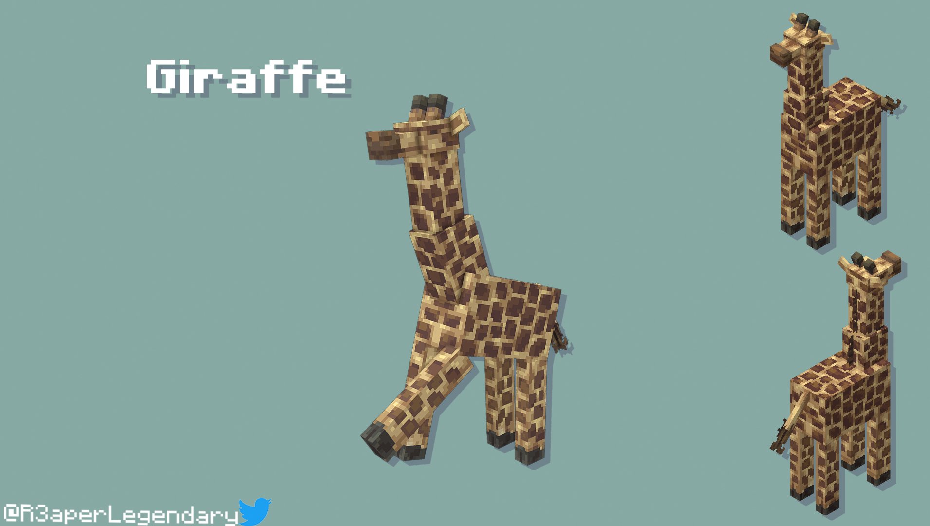 Minecraft Giraffe Statue