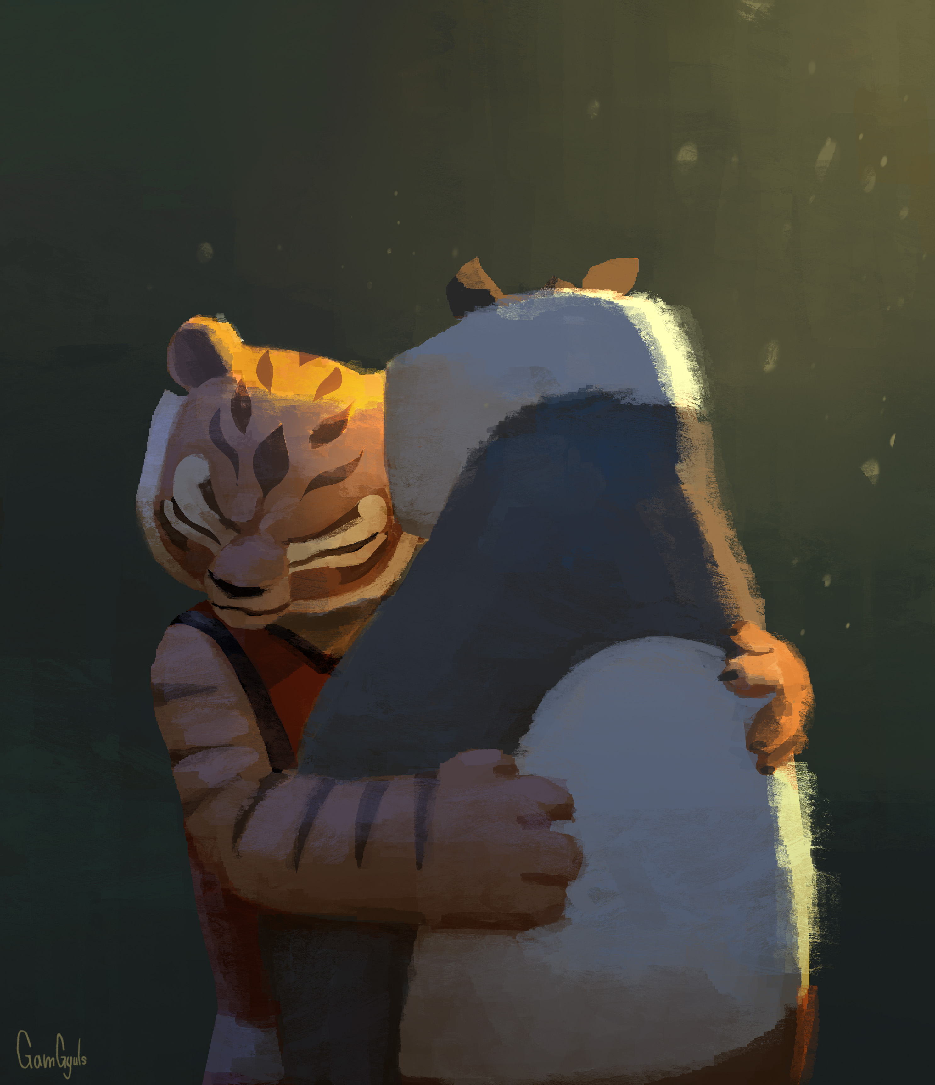 Kung Fu Panda Tigress And Po Hug