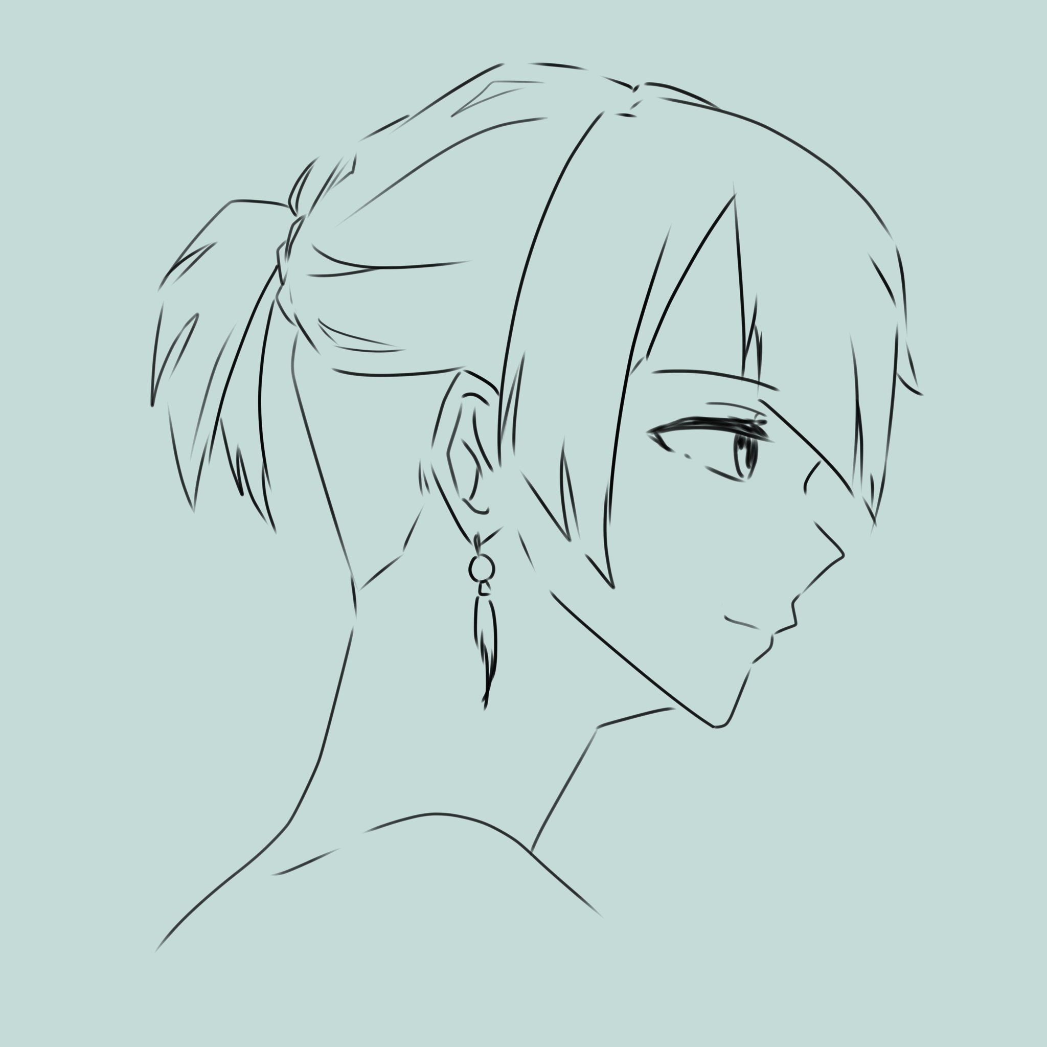Anime Side View Male