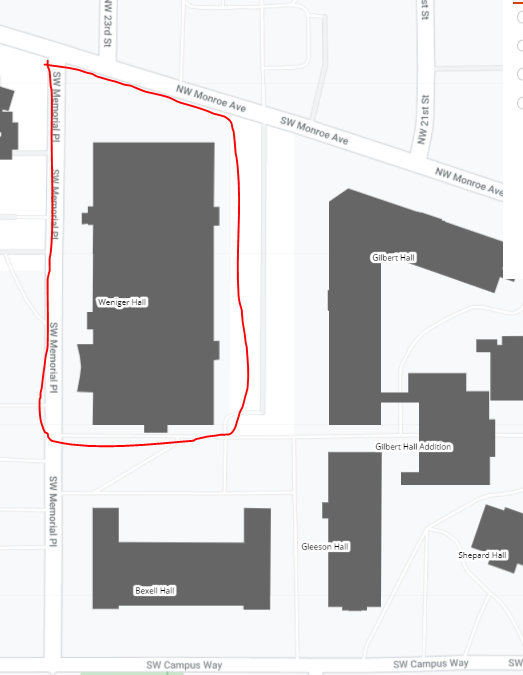 Wenigar Map Of Oregon State University Oregon State Symbole.