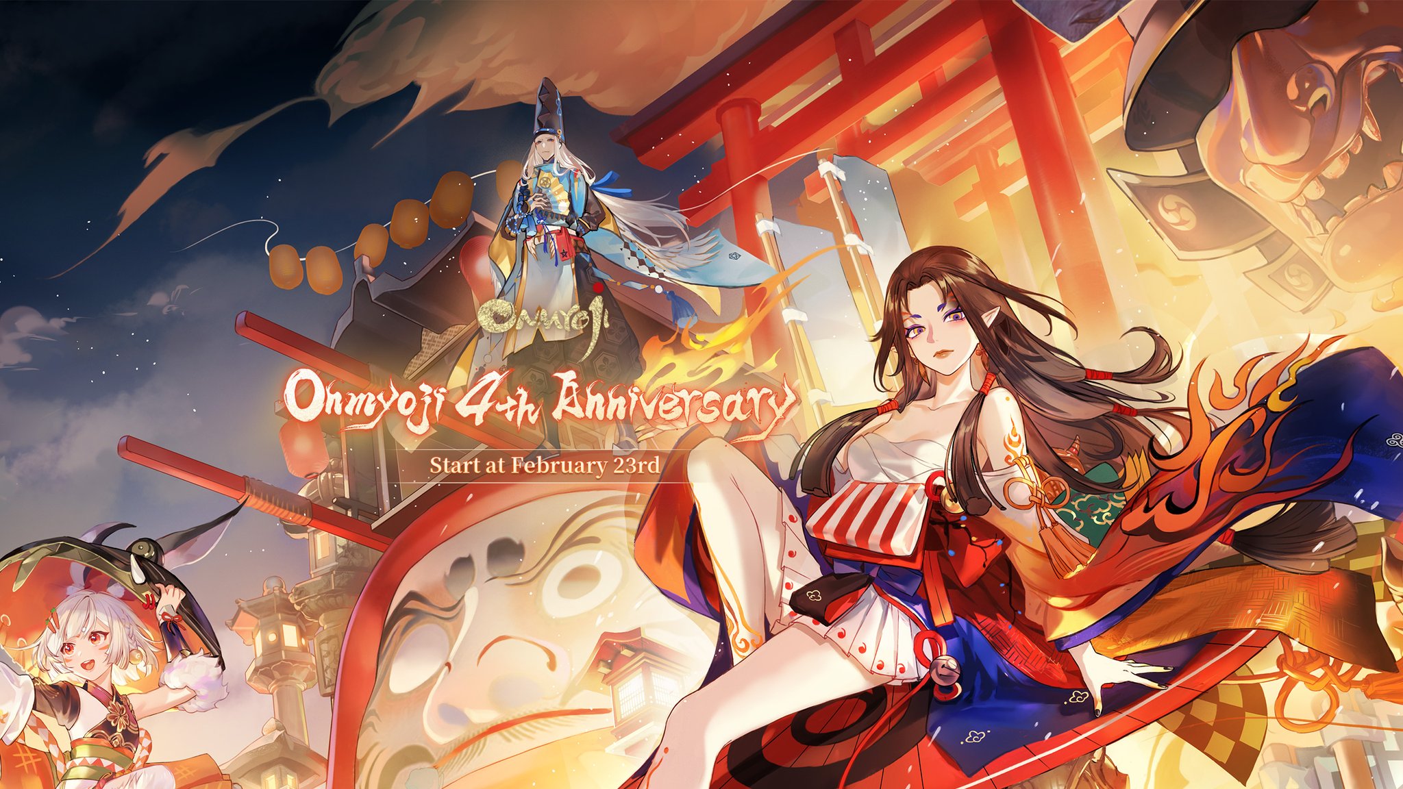 Onmyoji on Twitter: "🎊Onmyoji 4th Anniversary Celebration on Feb. 23rd 🎊 4th Anniversary events ...