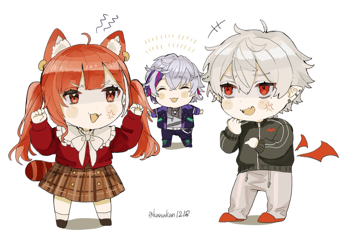 葛葉(にじさんじゲーマーズ) 「#KuzuArt #ラトアート #絵スコート 吸血鬼VSレッサーパンダを眺め」|kanaのイラスト