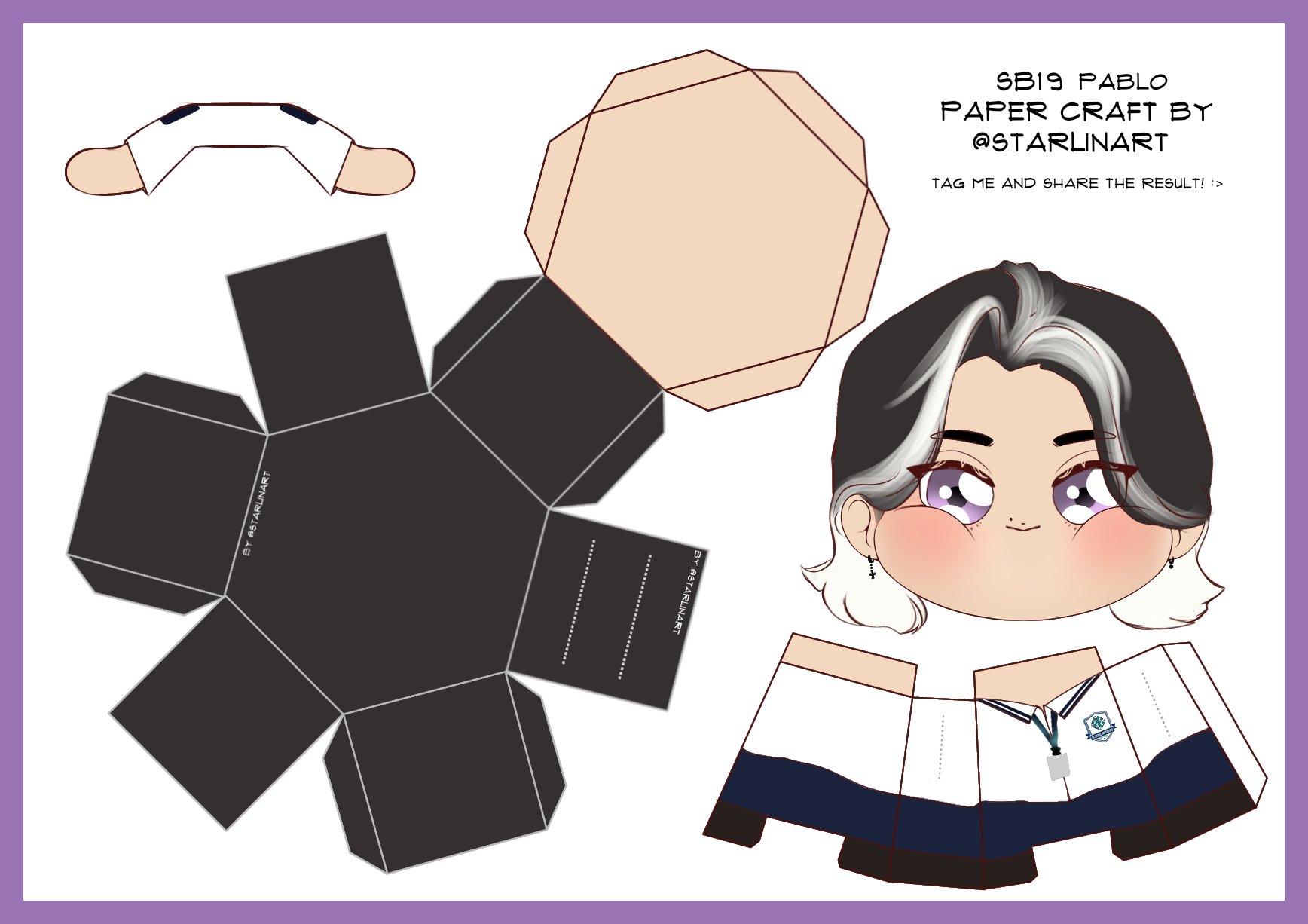 Papercraft Template Chibi Girl
