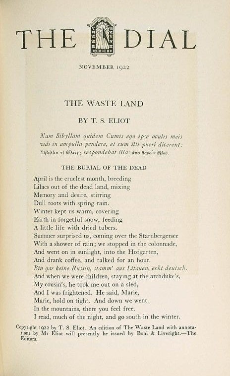 T. S. Eliot Foundation on Twitter: "'…when I wrote a poem called The ...