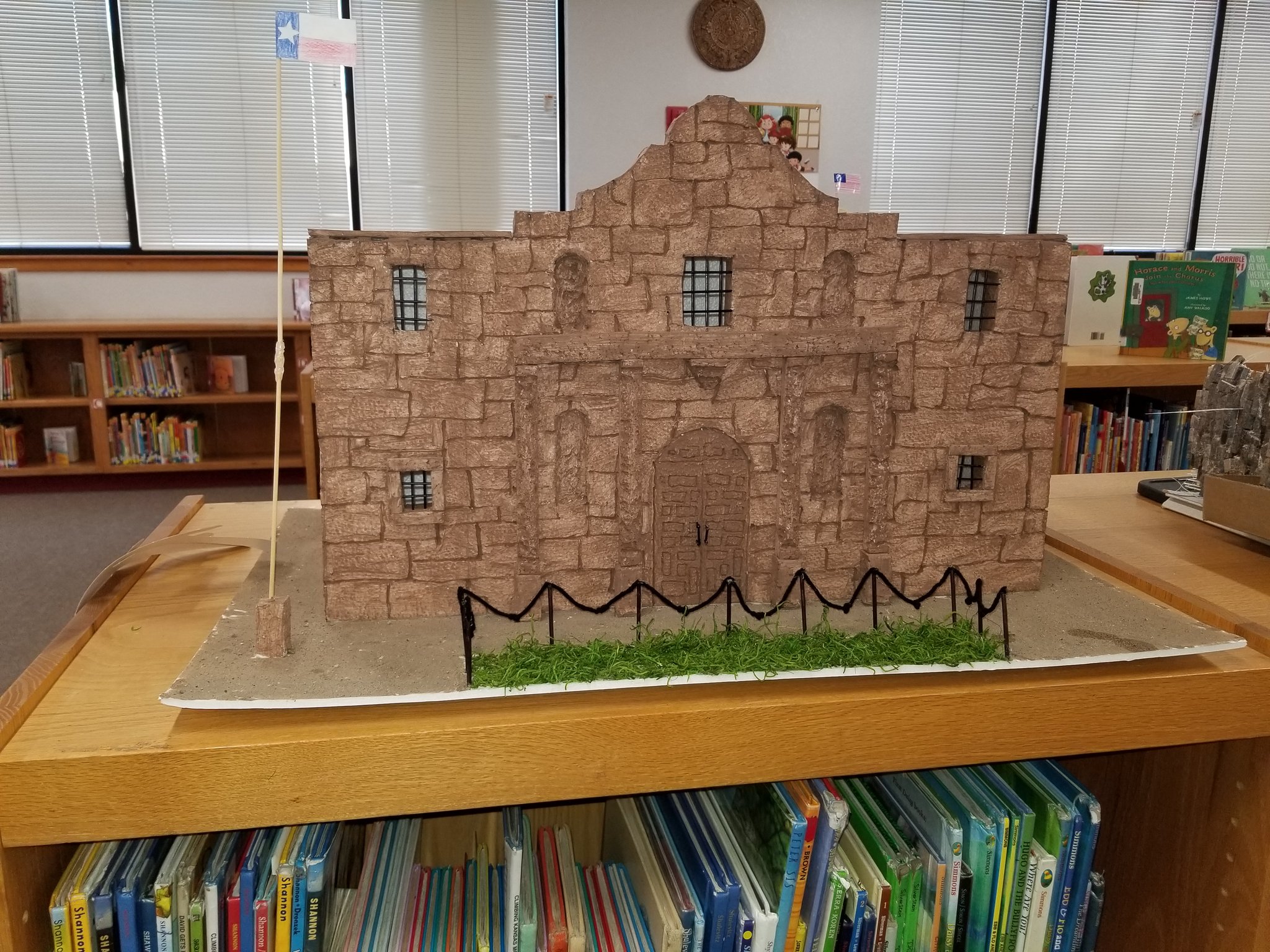 Cardboard 3d Alamo School Project 3D Ceramic Model Kit Fort Alamo (20
