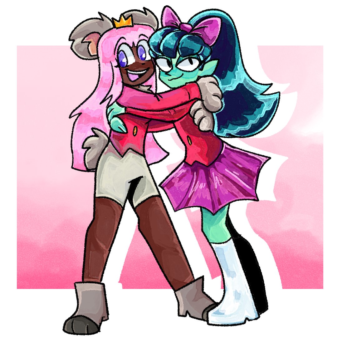 「koala princess and miss pastel from ok k」|CR4SH_K1D | Cartoon arc??!?のイラスト