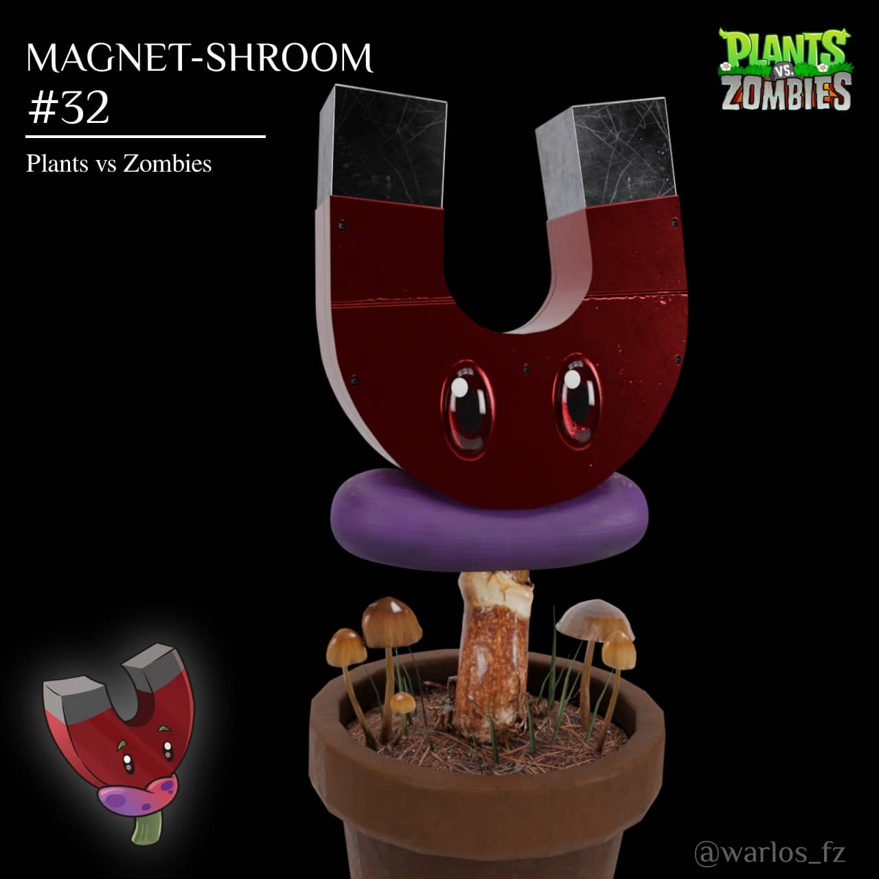 Magnet Shroom Plants Vs Zombies