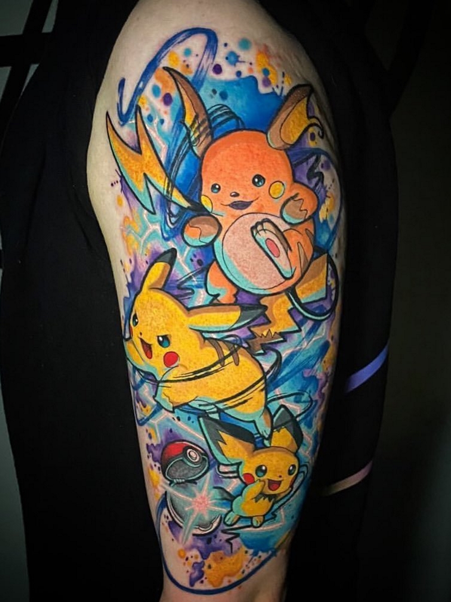 Pikachu Pokemon Tattoo