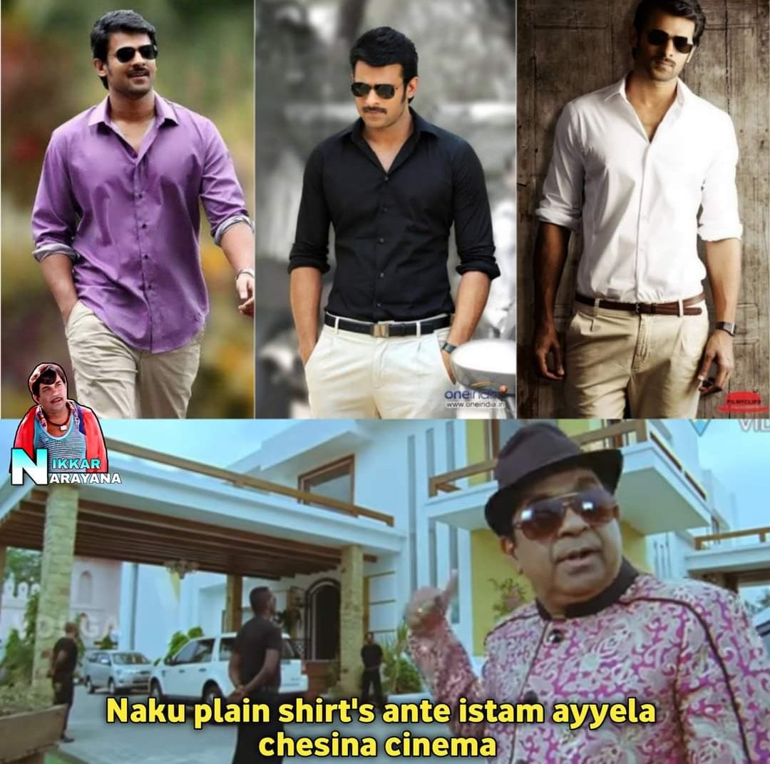 Prabhas In Mirchi Black Shirt