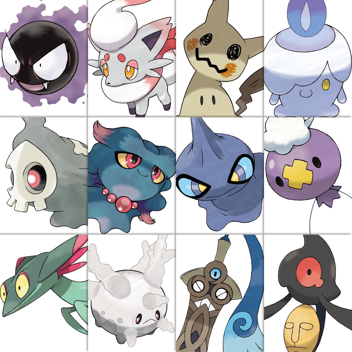 All Ghost Type Pokemon Names