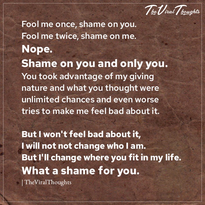 Shame On You Quotes