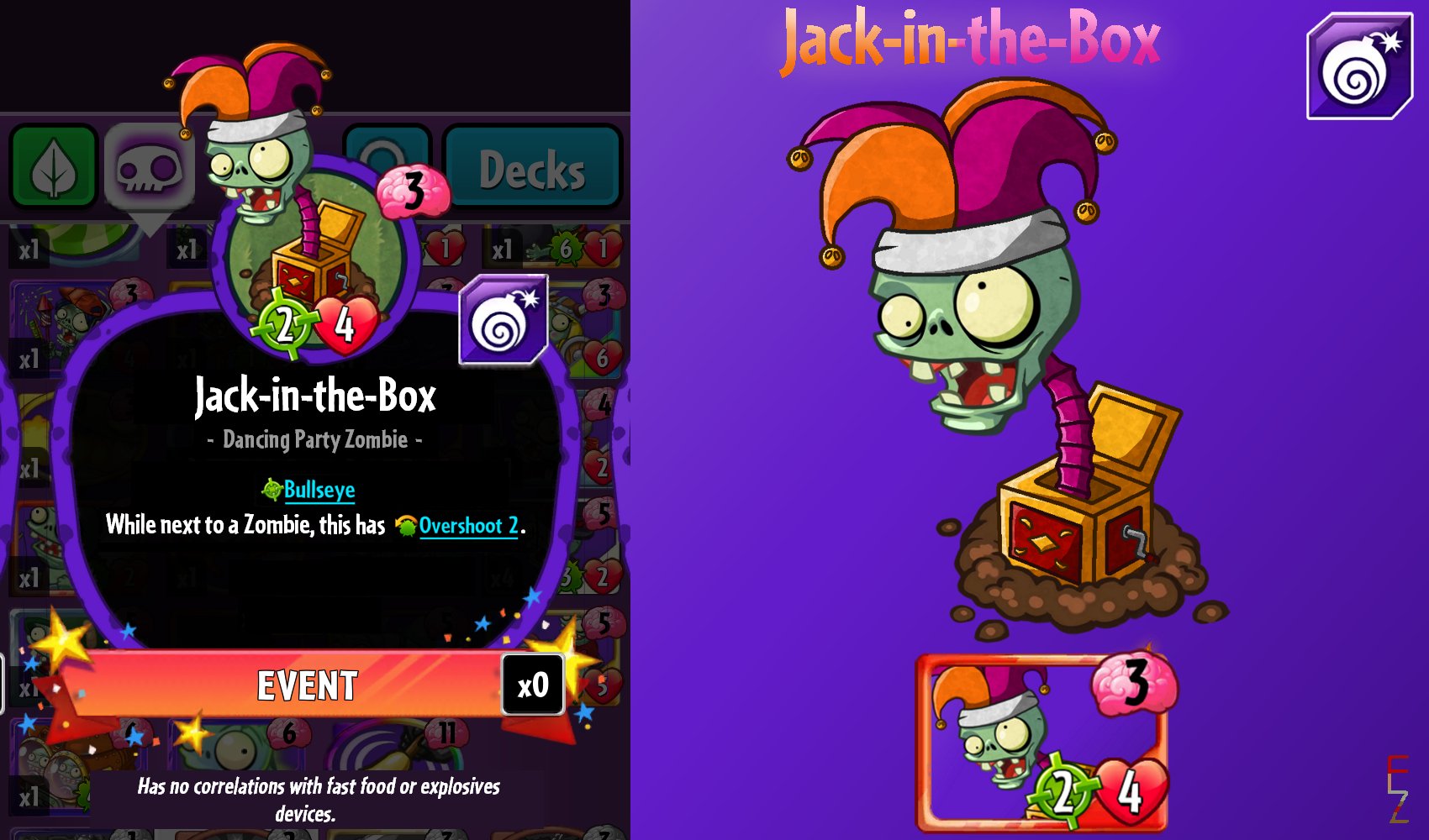 Plants Vs Zombies Jack In The Box Zombie