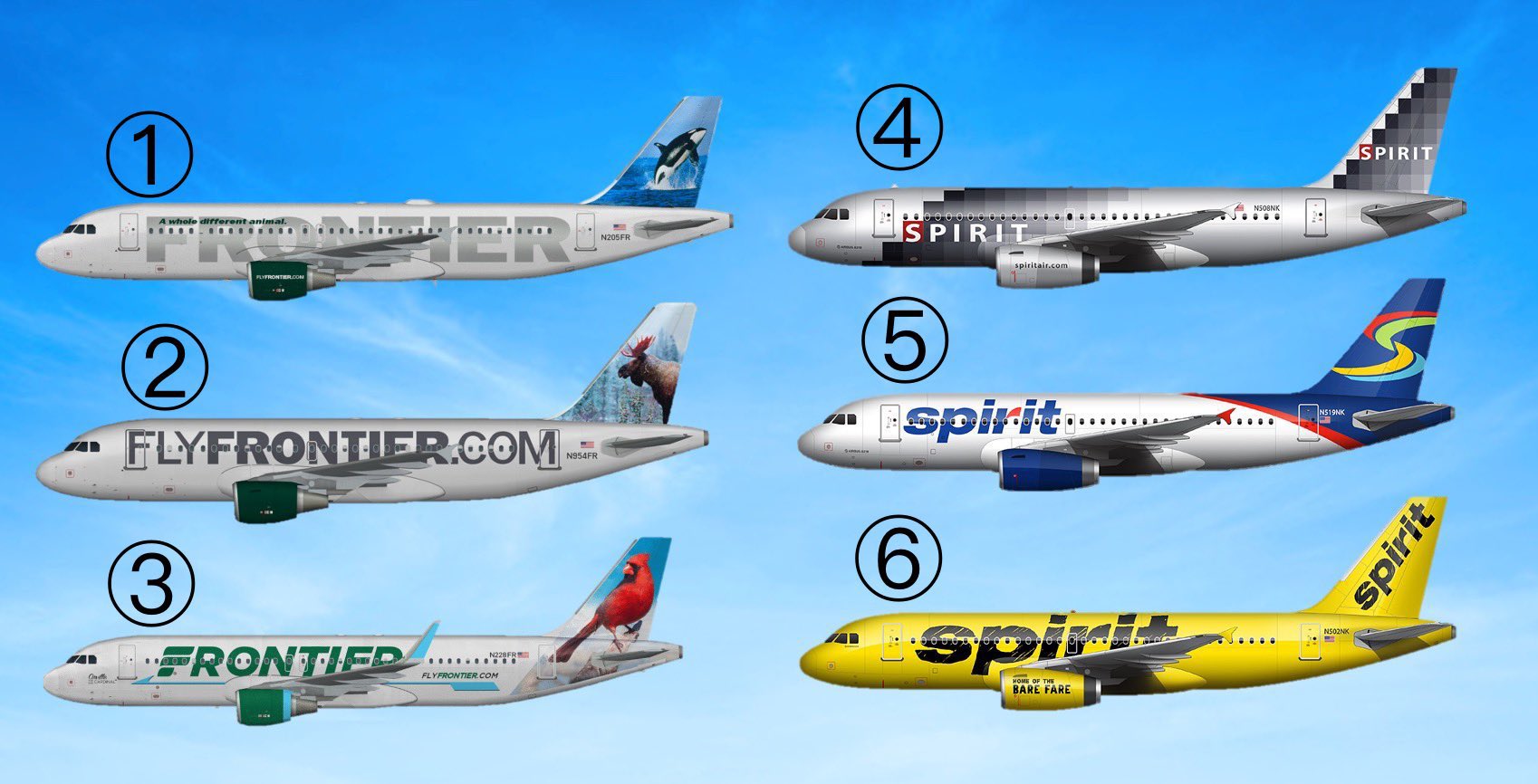 Frontier Airlines New Livery