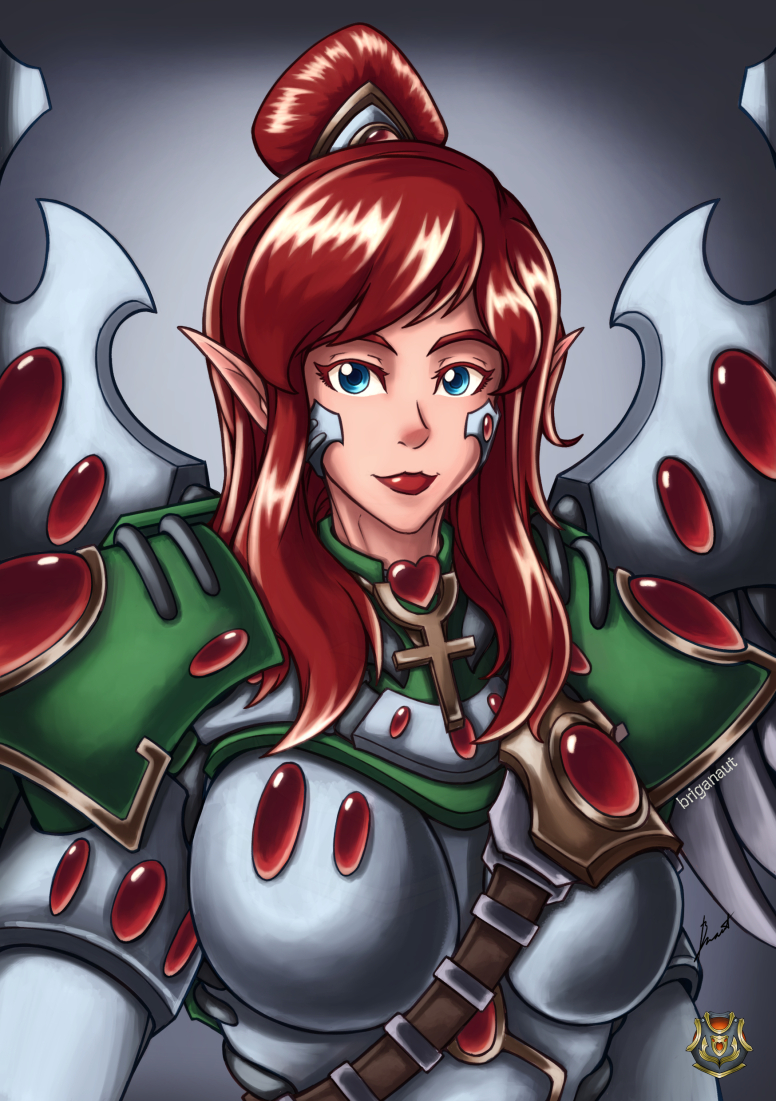 Warhammer 40k Female Eldar Art