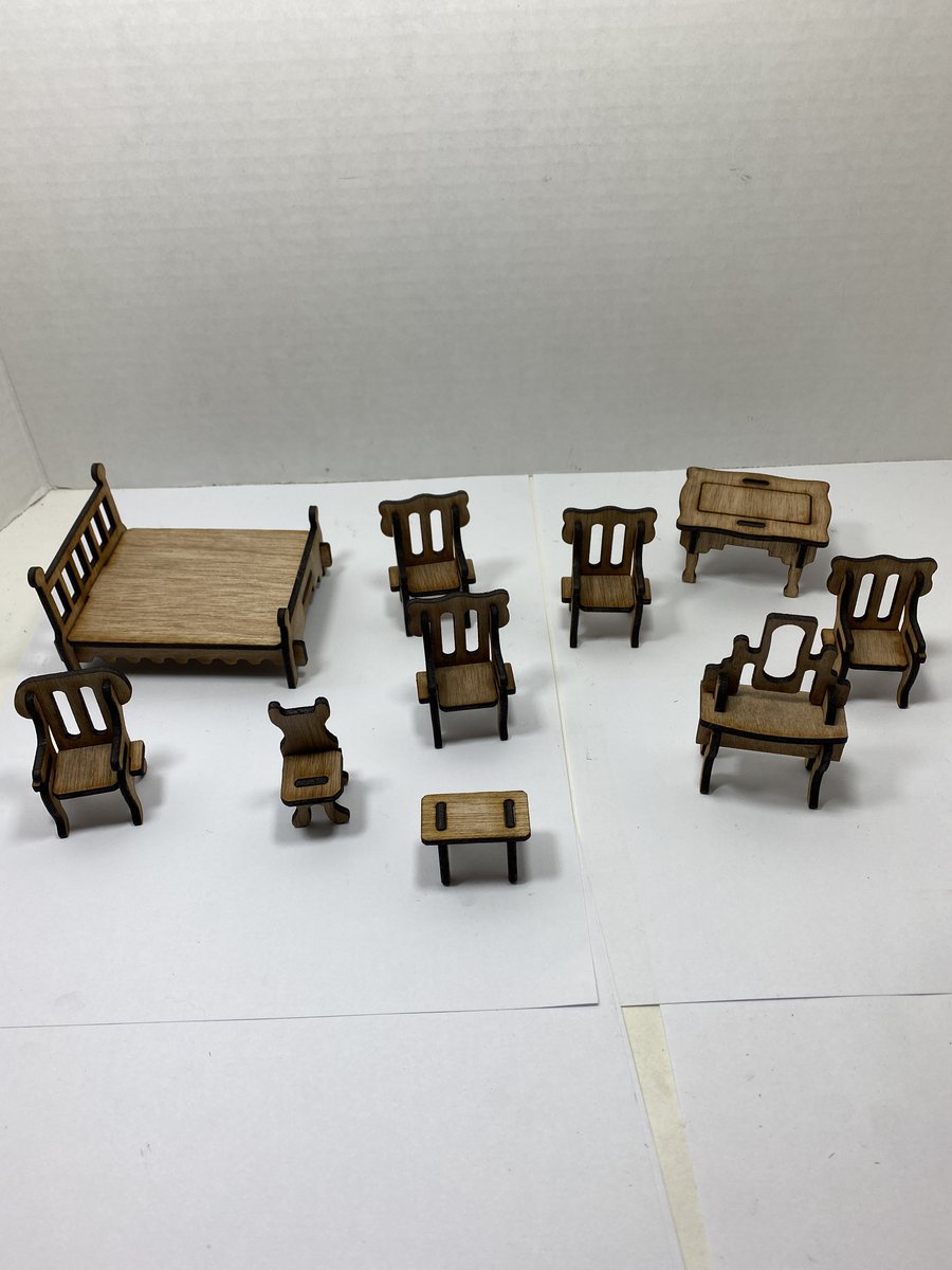 Dollhouse Miniature Window Insert/Panel Rectangular and Square 6/4 Pane ...