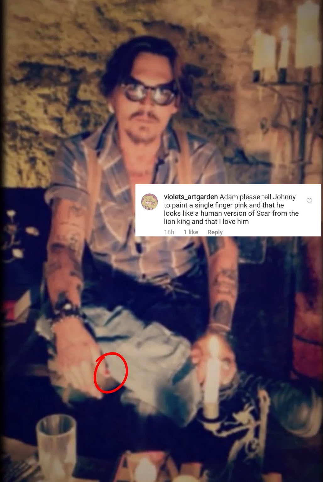 Johnny Depp Scars On Arm