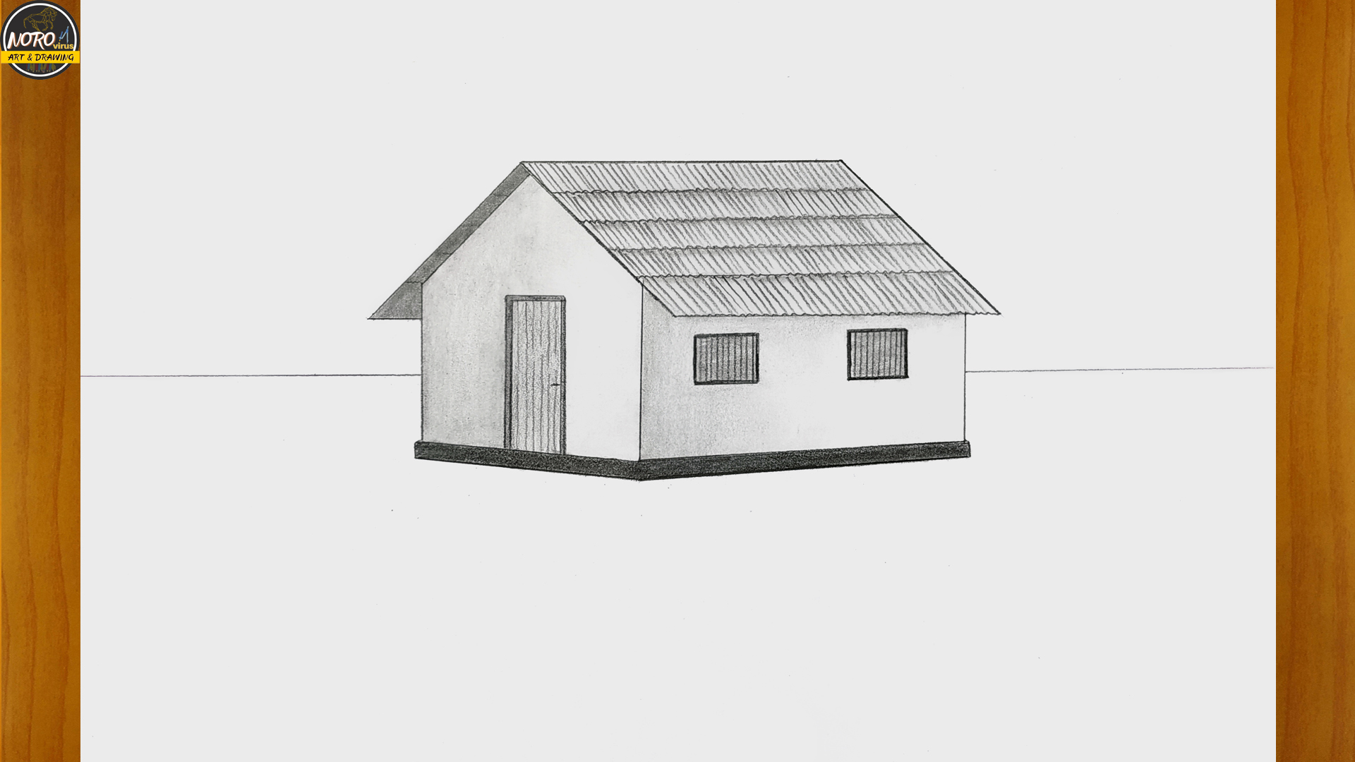 Simple House Drawing 3d