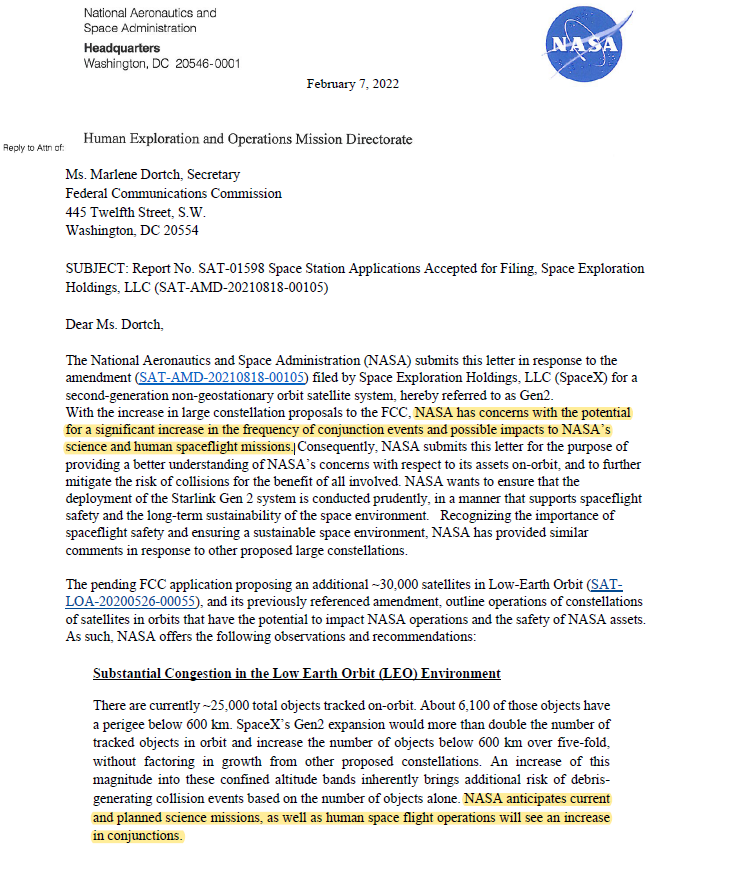 Nasa Letter Of Acceptance