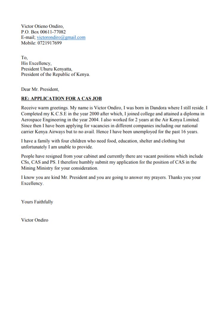 For Your Consideration Letter