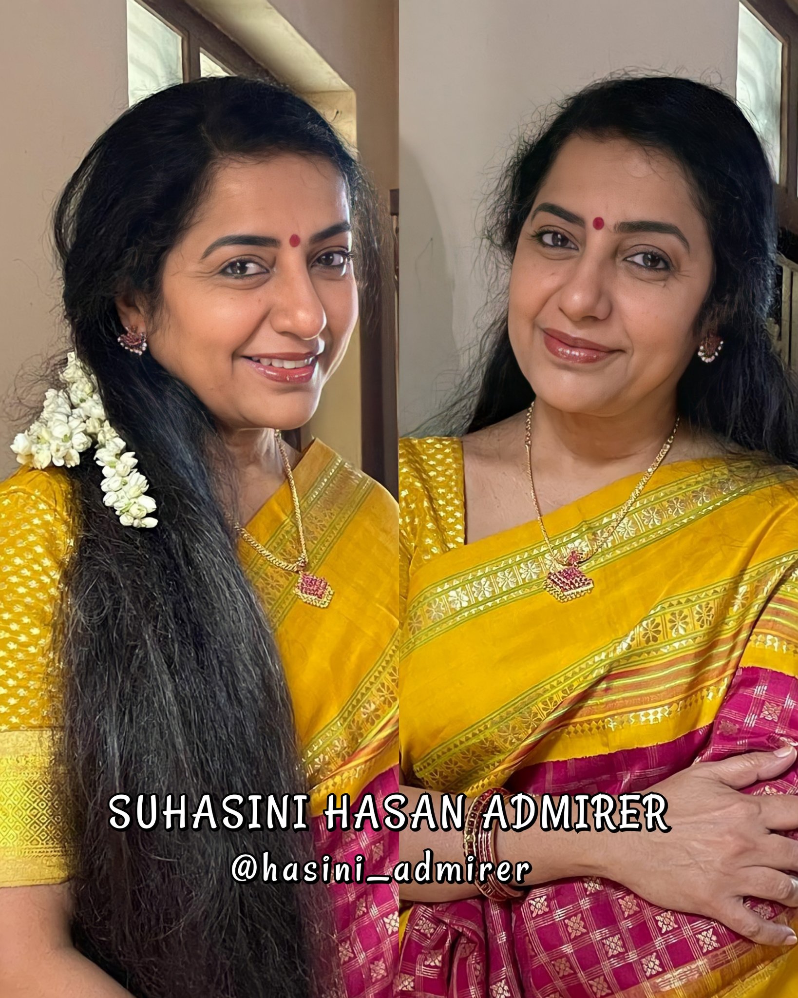 Suhasini In Yellow Saree