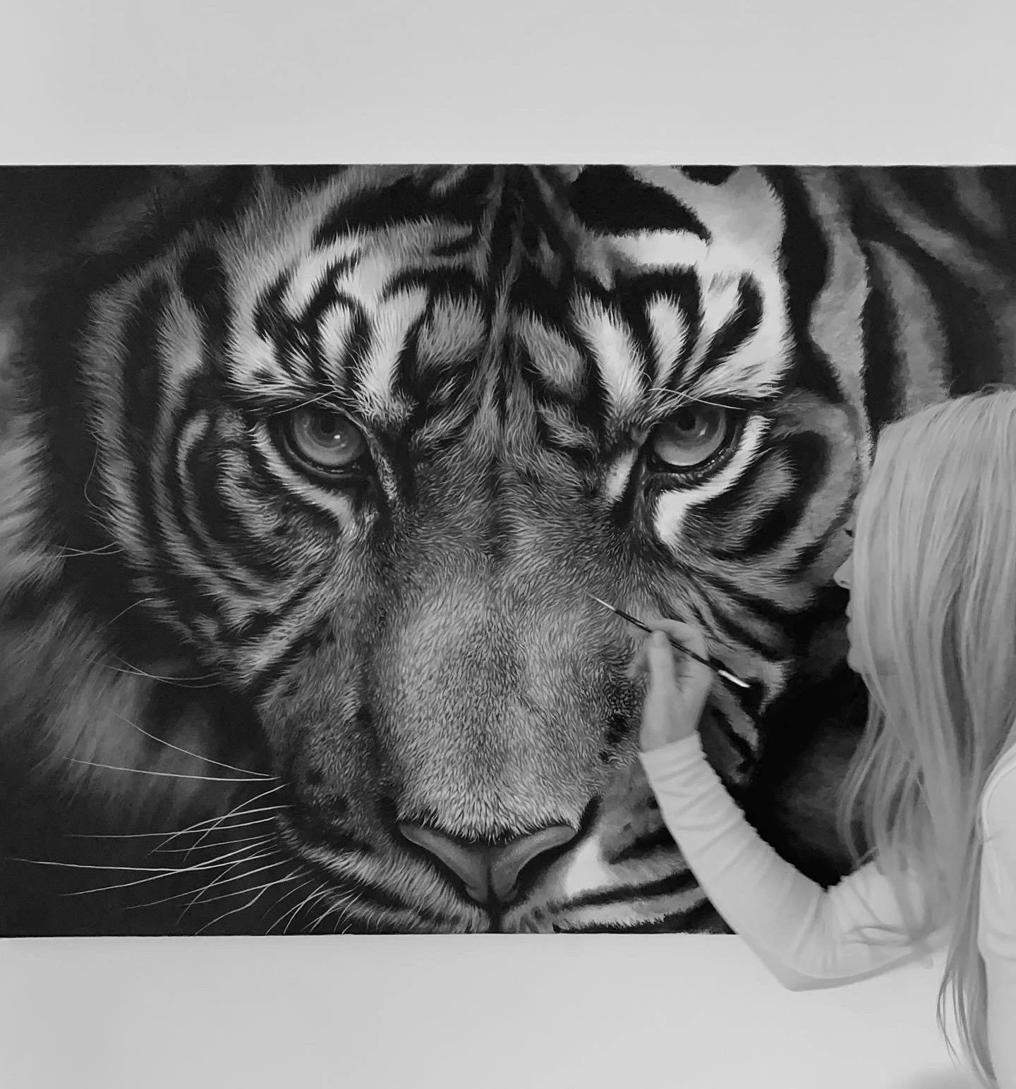 White Tiger Face Side