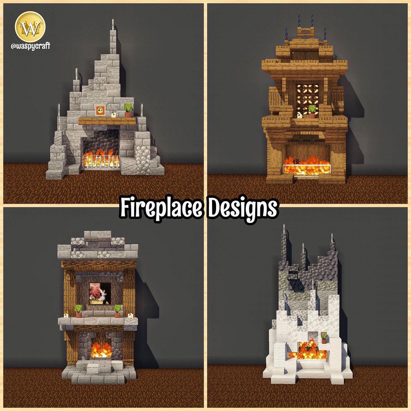 Minecraft Fireplace