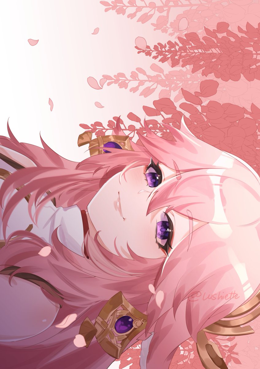 「Miss yae,, may I hold your hand #yaemiko」|Lisette🌸 Genshin Bags in Prodのイラスト