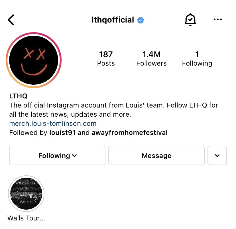 Louis Tomlinson Instagram 2022