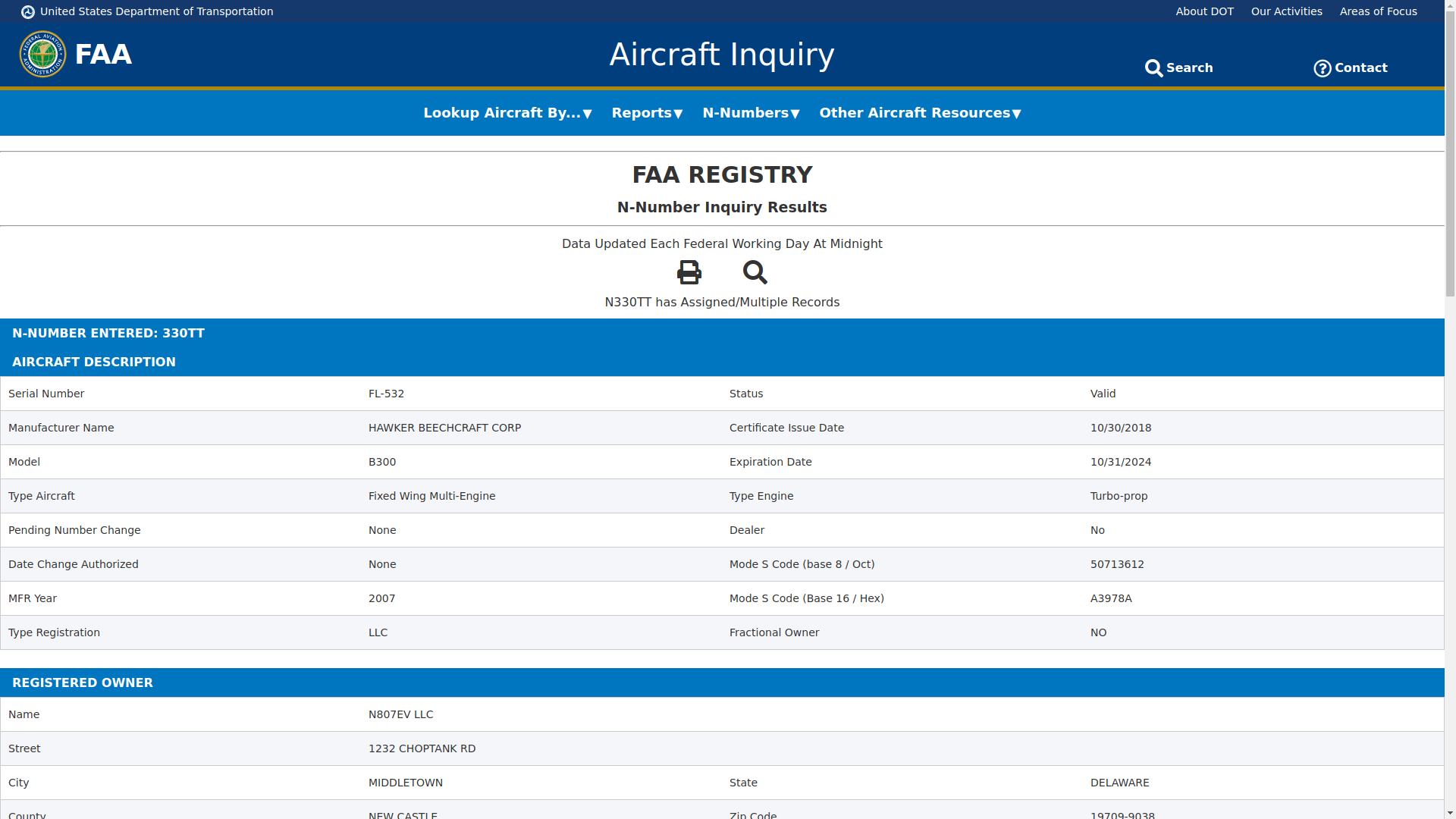 Faa Aircraft N Number Search