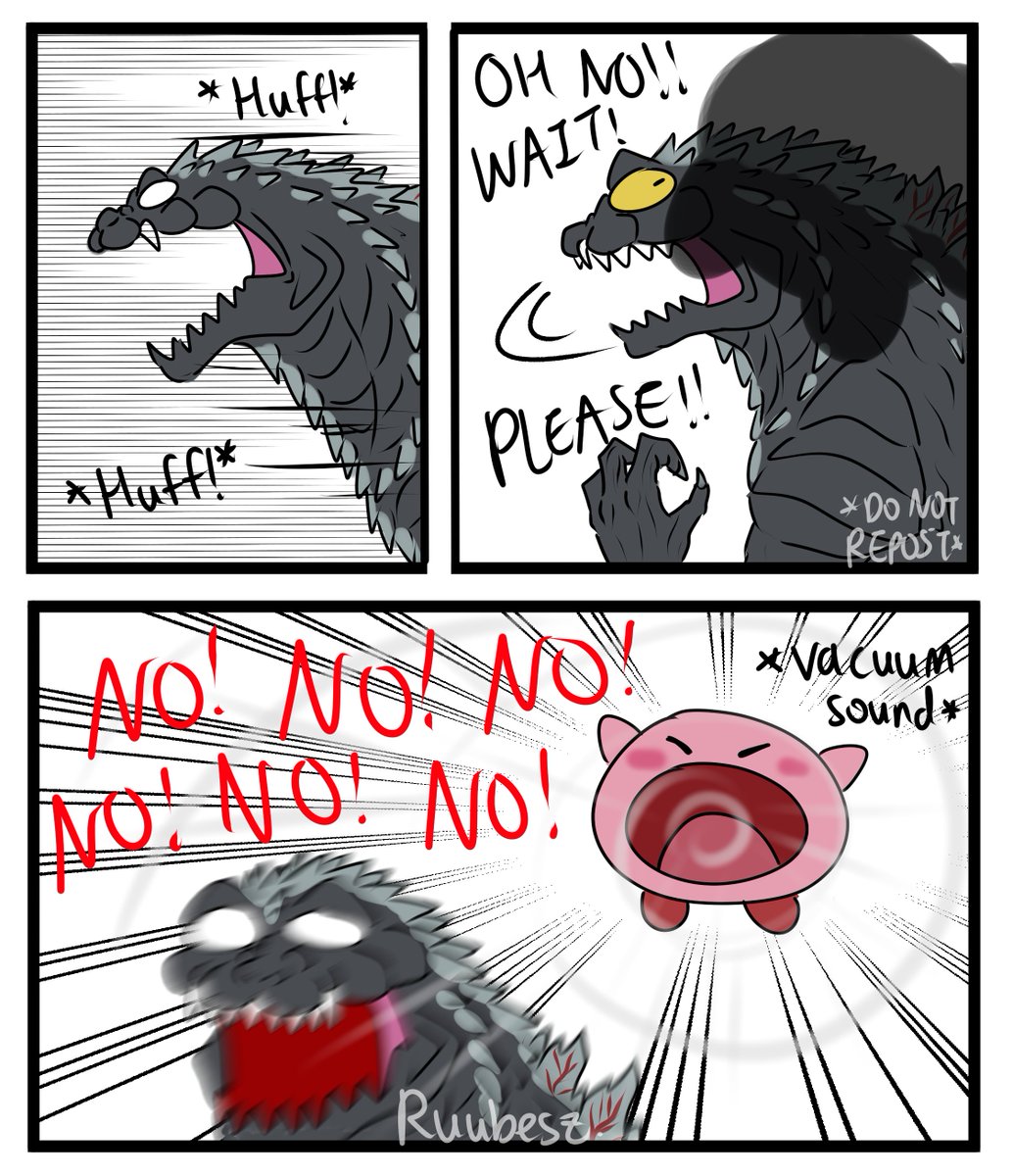 「I love Kirby :) #Godzilla #KirbyandtheForgottenLand #ゴジラ 」Ruubesz drawの漫画