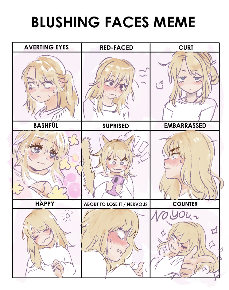 Blushing Meme Face