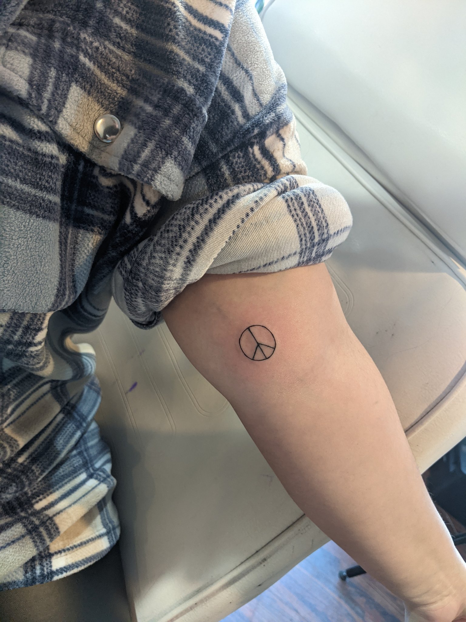 Peace Symbol Tattoo Wrist