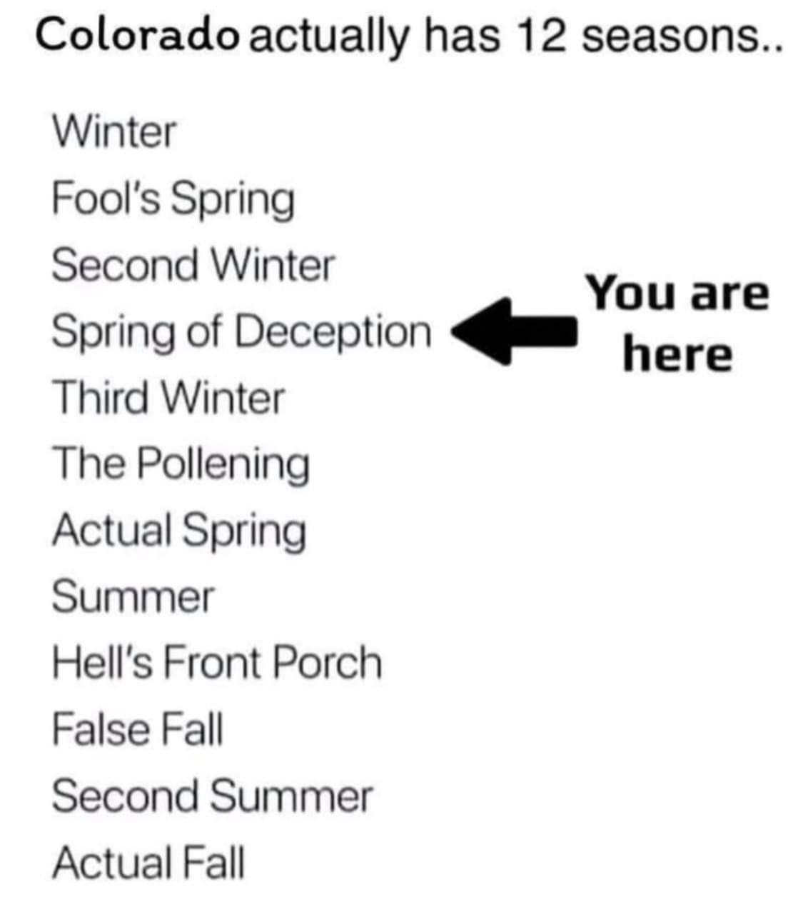 Colorado Weather Meme Denver, CO. Frostbite Uptick, Freezing Sweeps