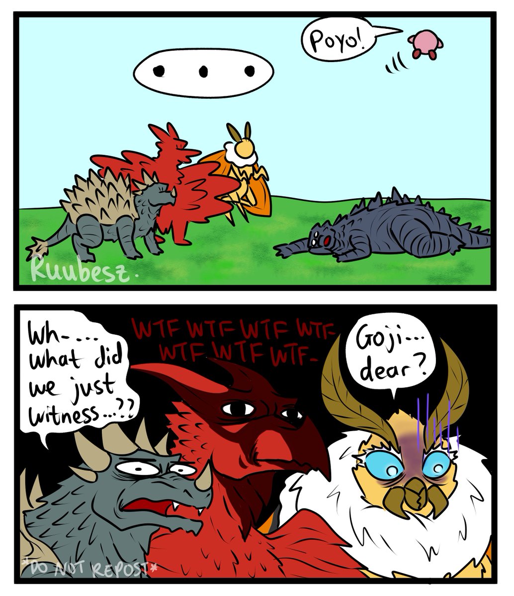 「I love Kirby :) #Godzilla #KirbyandtheForgottenLand #ゴジラ 」Ruubesz drawの漫画