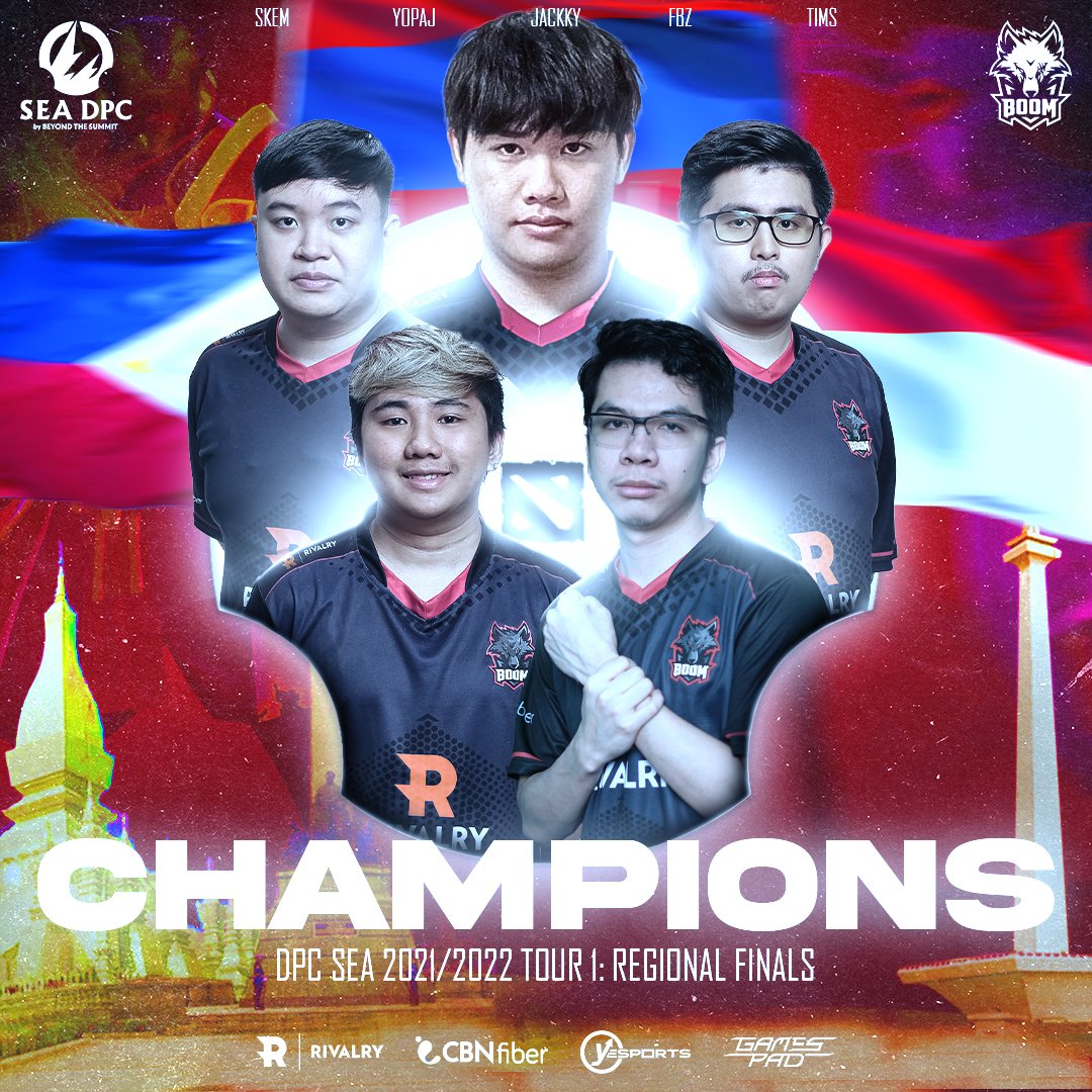 BOOM Esports on Twitter: "WE ARE SEA'S BEST - CHAMPIONS OF DPC SEA 2021/2022 TOUR 1: REGIONAL ...