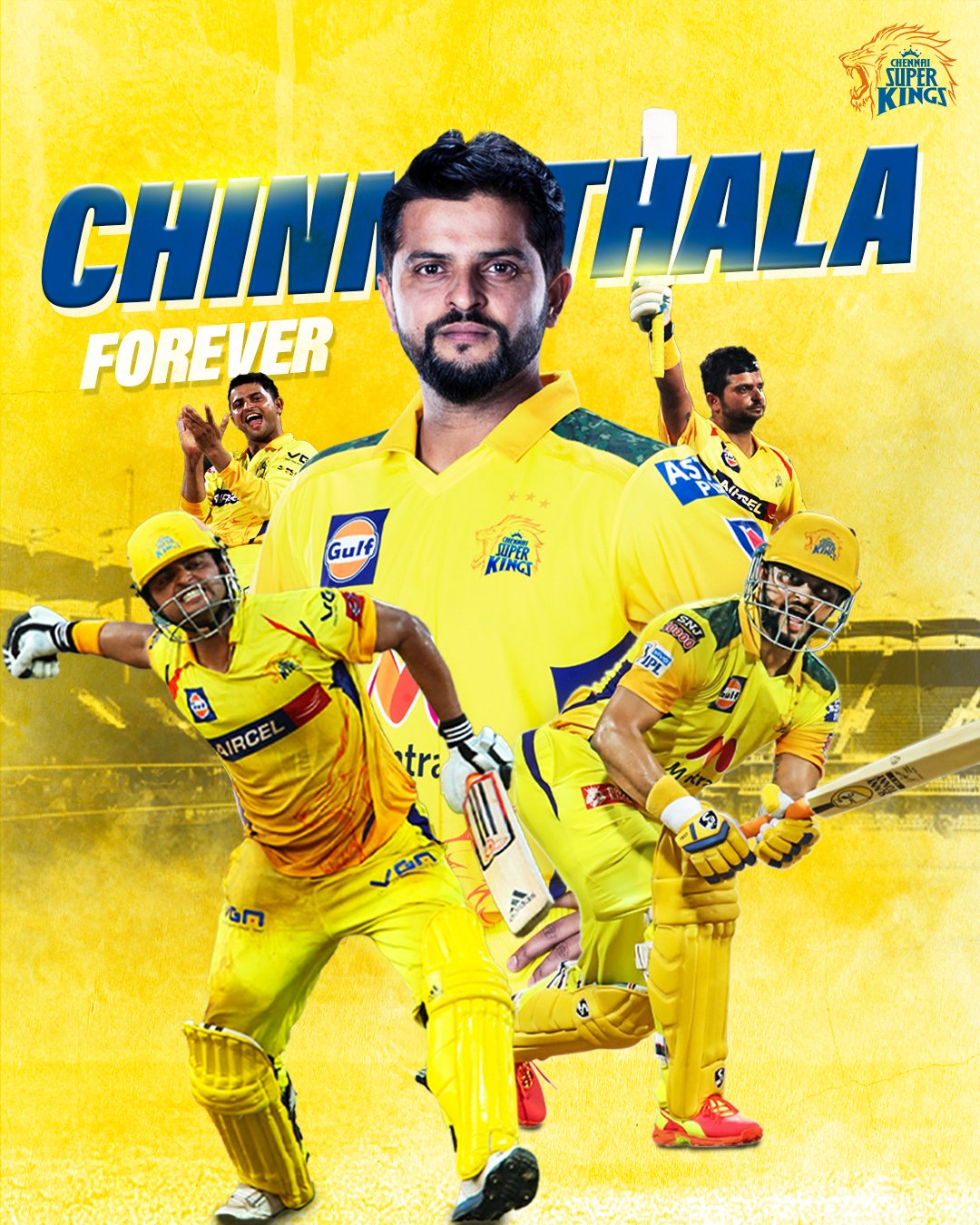 Csk Logo With Raina