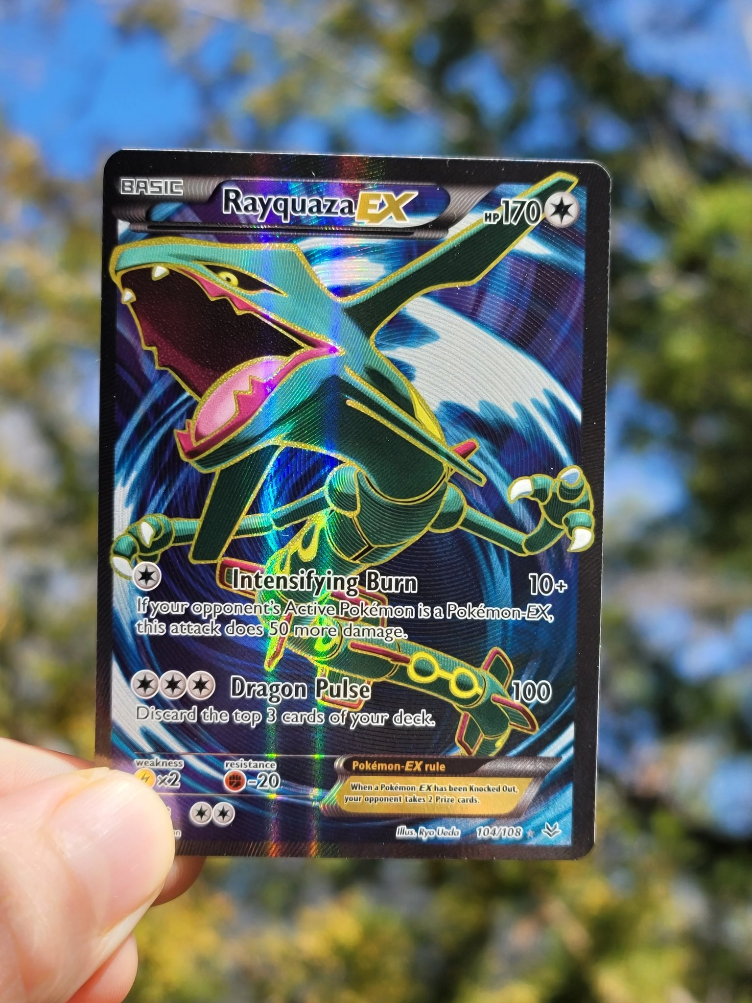 Legendary Pokemon Rayquaza Card