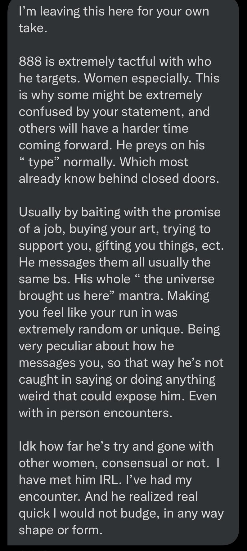 NFT Ethics on Twitter: "We were hesitant to post stories by women that have had bad experiences ...