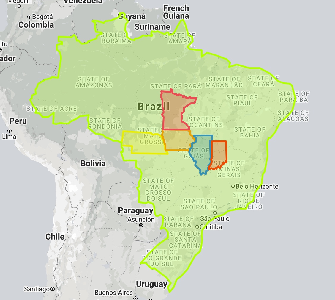 Mato Grosso Plateau Map